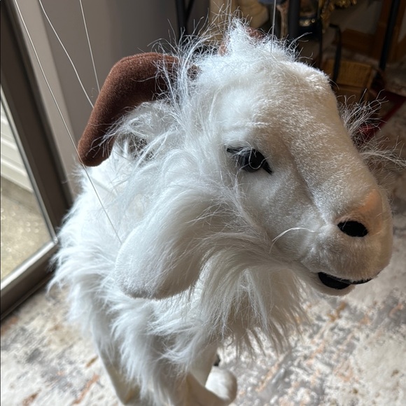 sunny & company | Toys | Plush White Goat With Brown Horns Marionette ...